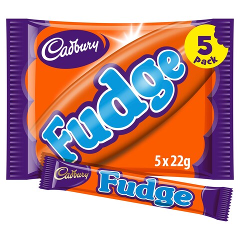 Cadbury Fudge Chocolate Bar 5 Pack Multipack 110g - Tesco Groceries