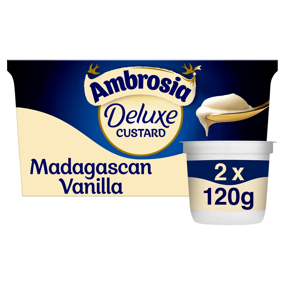 Ambrosia Deluxe Custard Madagascan Vanilla Pots 2X120g - Tesco Groceries