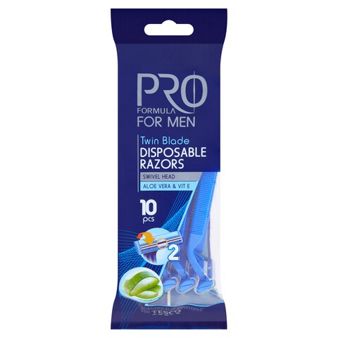 Tesco Pro Formula for Men Twin Blade Disposable Razors 10 pcs - Tesco ...