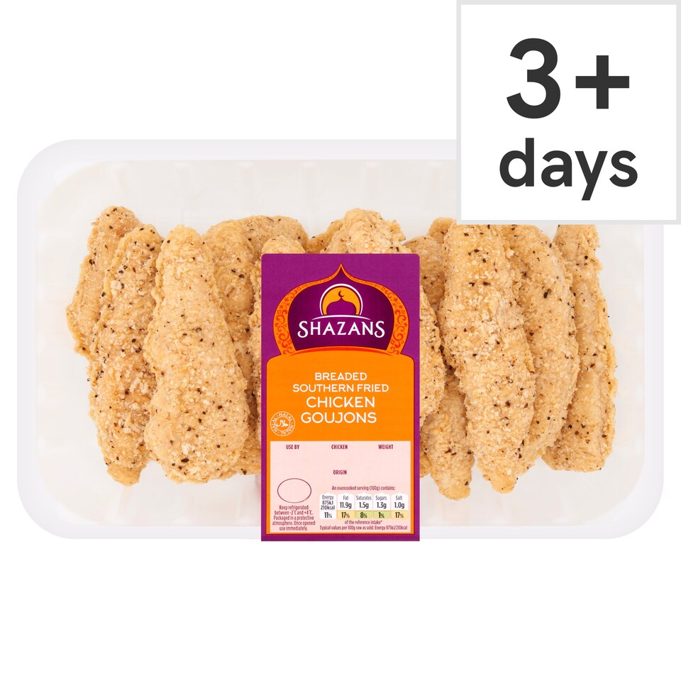 Shazans Southern Fried Chicken Goujons 600g - Tesco Groceries