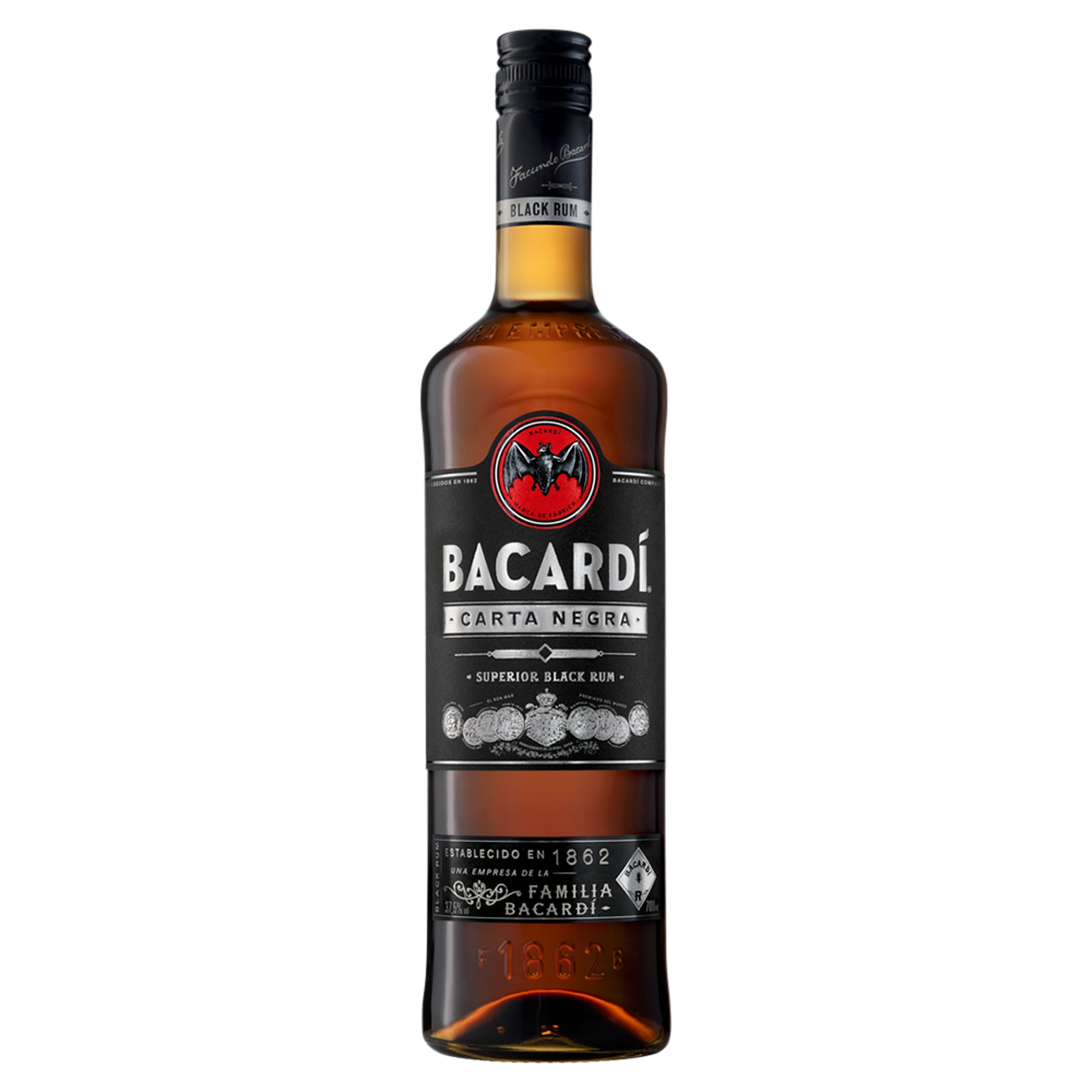 Bacardi Carta Negra rum 37,5% 700 ml - Tesco Groceries