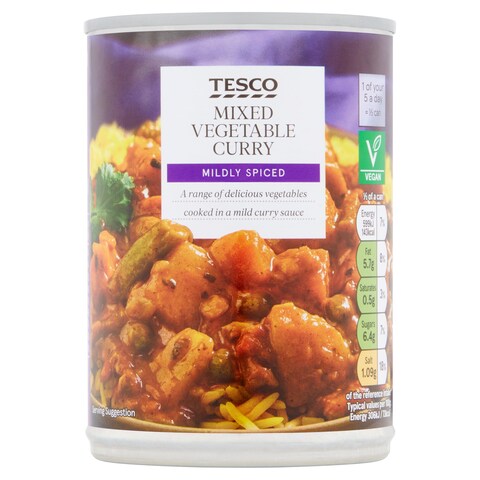 Tesco Mixed Vegetable Curry 392G - Tesco Groceries