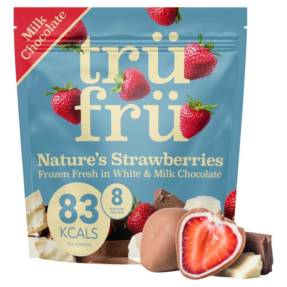 TrüFrü White & Milk Chocolate covered Strawberries 227g - Tesco Groceries