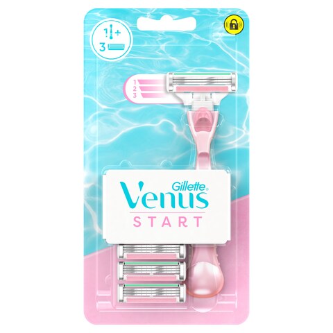 Gillette Venus Start Razor For Women - 3 Blades - Tesco Groceries