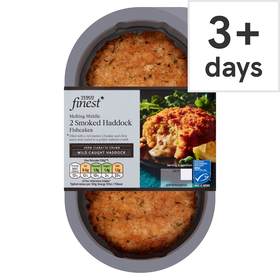 Tesco Finest 2 Smoked Haddock Fishcakes 290G - Tesco Groceries