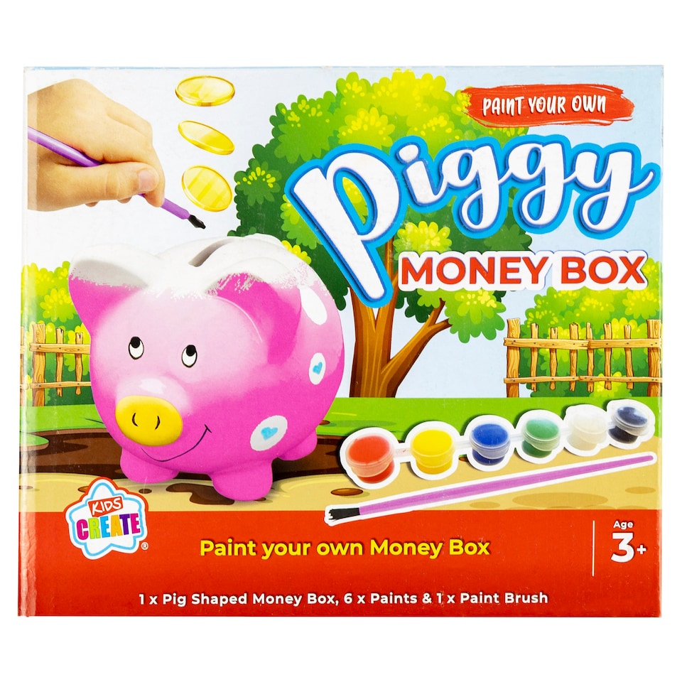 Kids Create PYO Piggy Money Box - Tesco Groceries