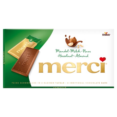 merci Milk Chocolate with Hazelnuts and Almonds 100 g - Tesco Groceries