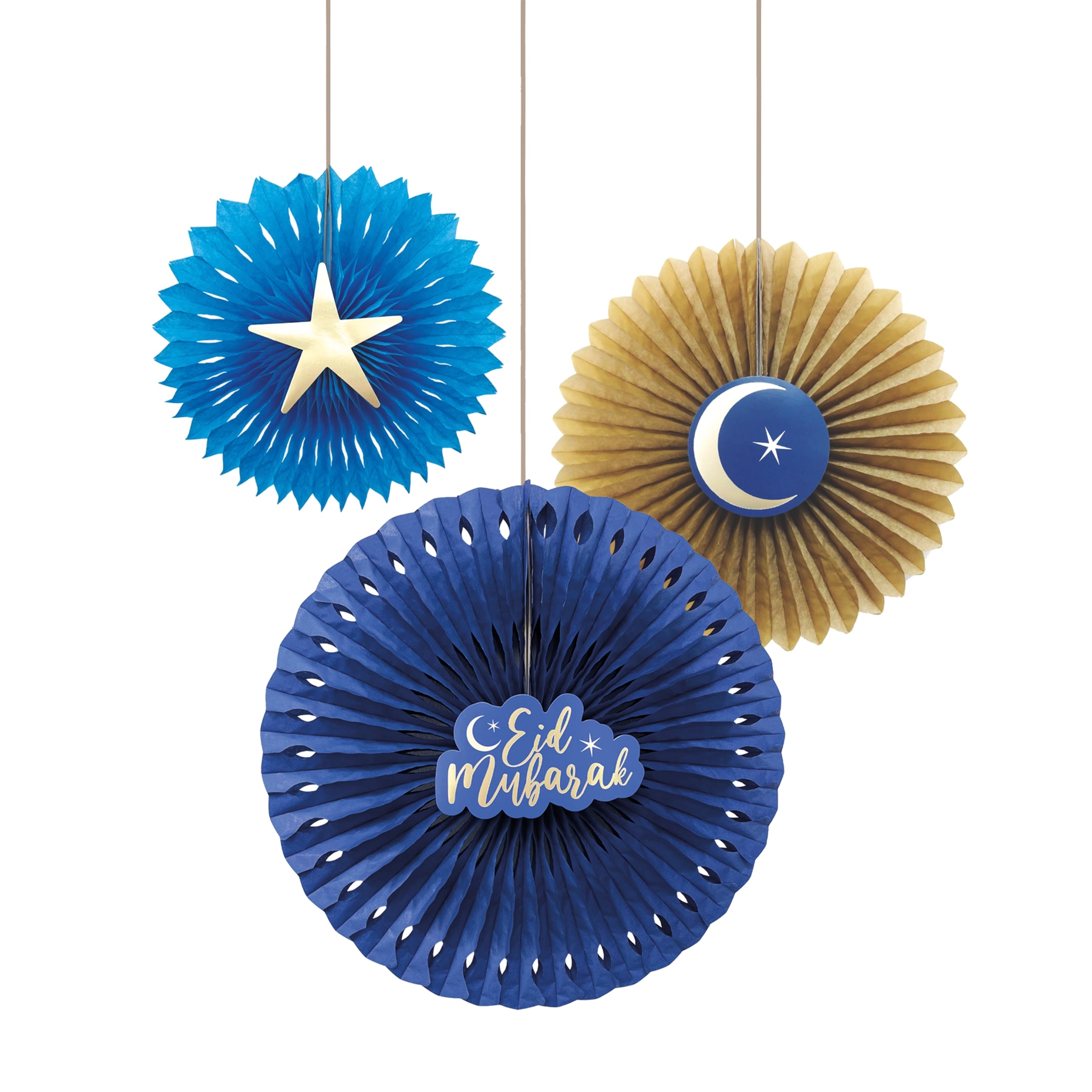 Tesco Eid 3pk Paper Fan Decorations - Tesco Groceries