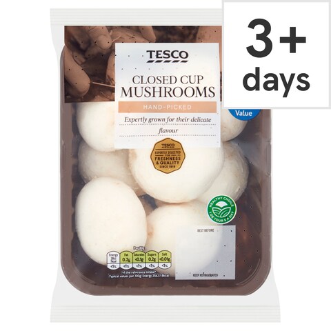 Tesco Closed Cup Mushrooms 400G - Tesco Groceries