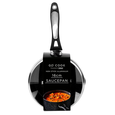 Go Cook Aluminium Marble Saucepan 16Cm - Tesco Groceries