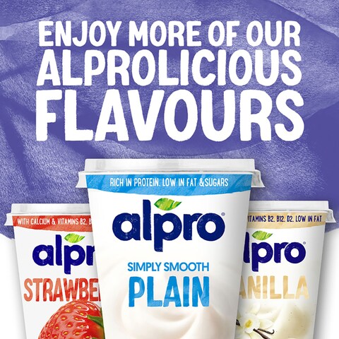 Alpro Blackberry Raspberry & Cranberry Soya Dairy Free Yoghurt ...