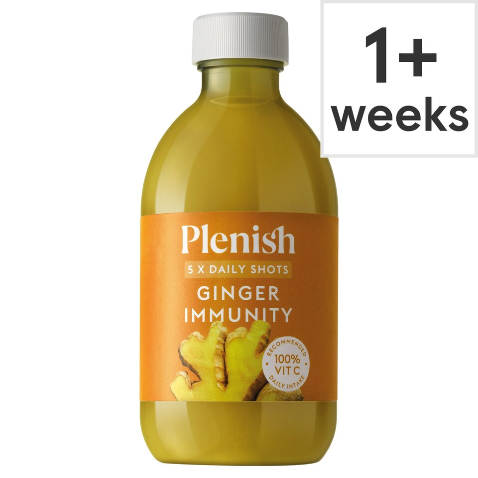 Plenish 5 Shots Ginger Immunity 300Ml - Tesco Groceries