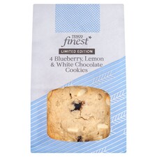Tesco Finest Blueberry, Lemon & White Chocolate Cookies 4 Pack - Tesco ...