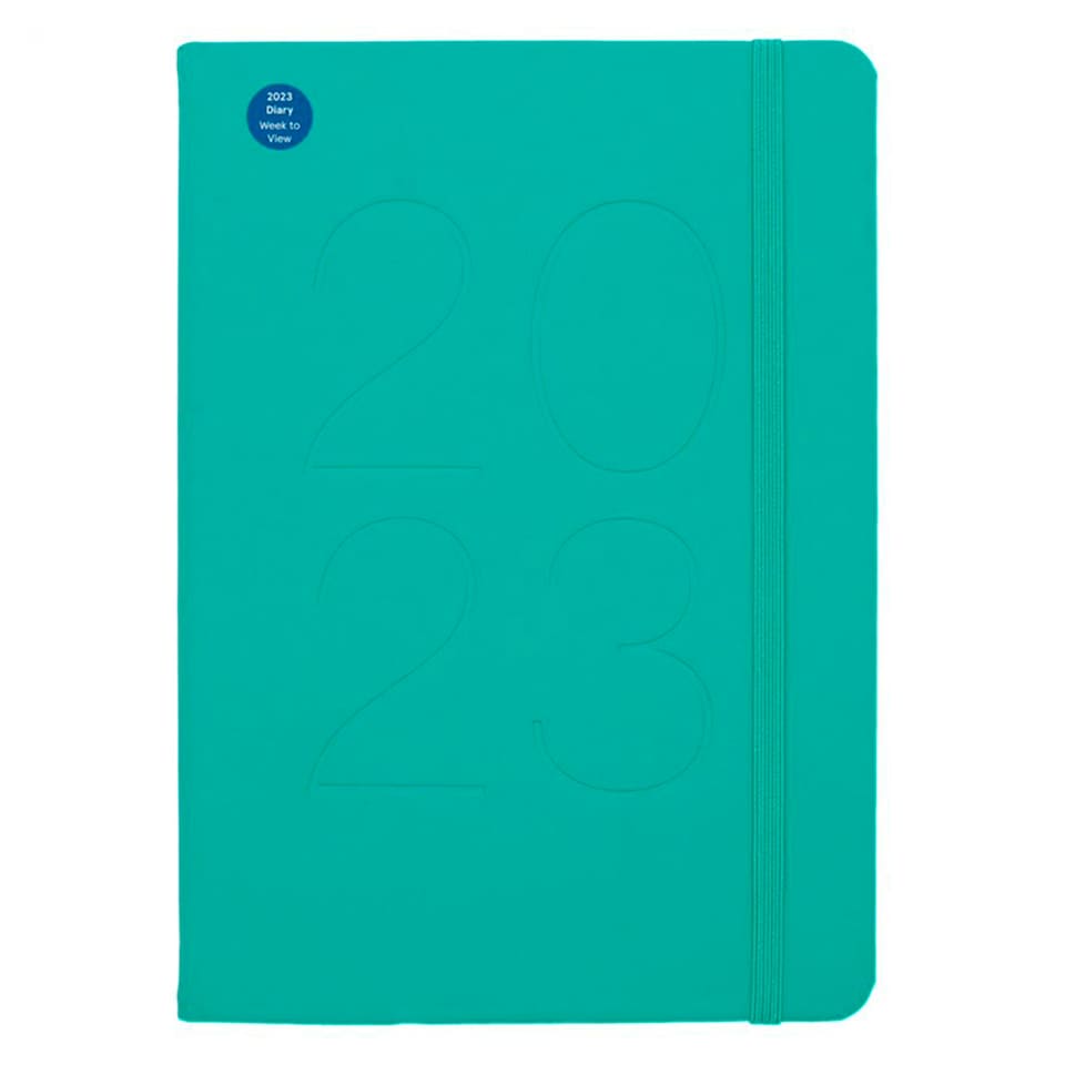 Tesco A5 Teal Soft Touch 2023 Wtv Diary - Tesco Groceries