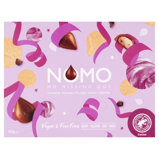 Nomo Cookie Dough Filled Chocolate Drops 83G - Tesco Groceries