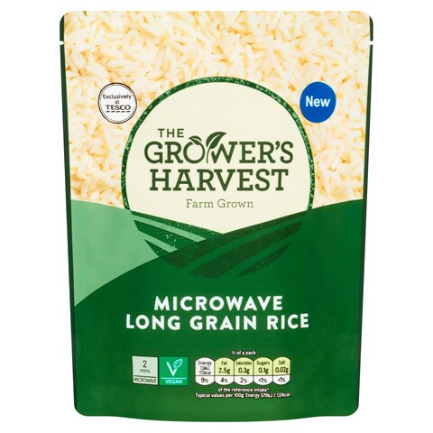 Growers Harvest Microwave Long Grain Rice 250G - Tesco Groceries