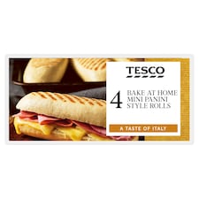Tesco Bake at Home Mini Panini Style Rolls 4 pack - Tesco Groceries
