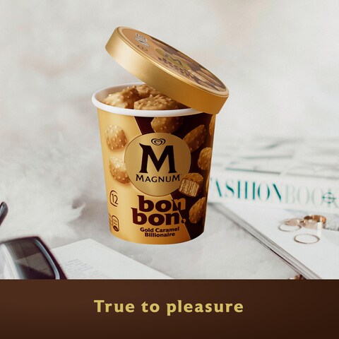 MAGNUM BON BON GOLD CARAMEL BILLIONAIRE ICE CREAM BITES 12 PACK 204ML ...