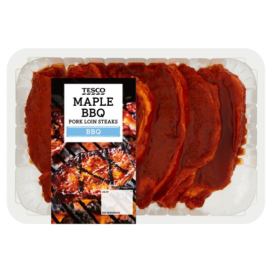 Tesco Maple Bbq Pork Loin Steaks 600g Tesco Groceries