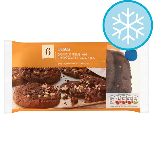 TESCO DOUBLE BELGIAN CHOC COOKIES 360g - Tesco Groceries