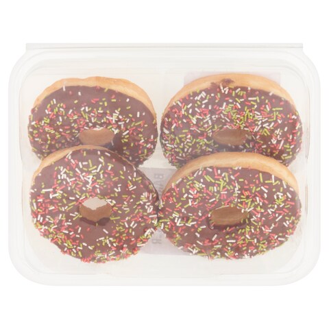 Tesco Christmas Doughnuts 4 Pack - Tesco Groceries