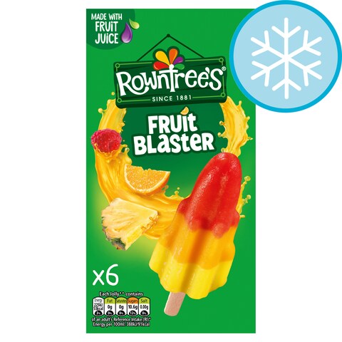 Rowntree's Fruit Blaster Ice Lollies 6X58ml - Tesco Groceries