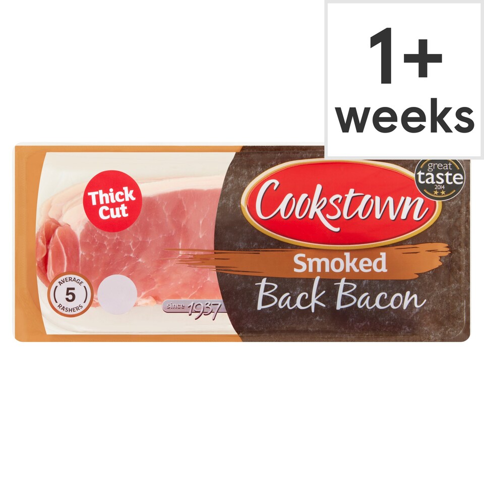 Cookstown Smoked Thick Cut Back Bacon 250G - Tesco Groceries