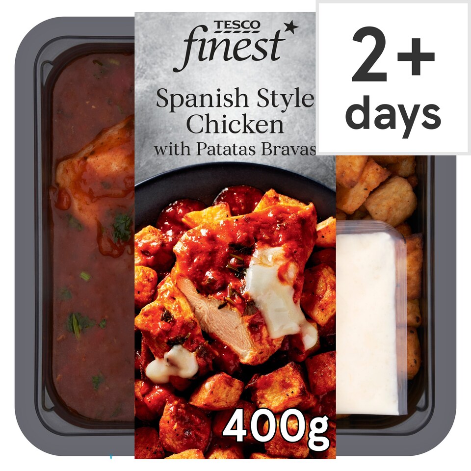 Tesco Finest Spanish Style Chicken with Patatas Bravas 400g - Tesco ...