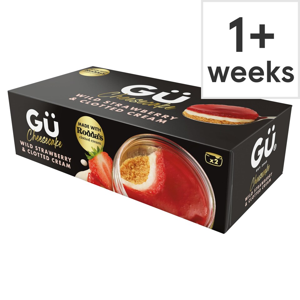 Gu Strawberry & Clotted Cream Cheesecake 2X87g - Tesco Groceries