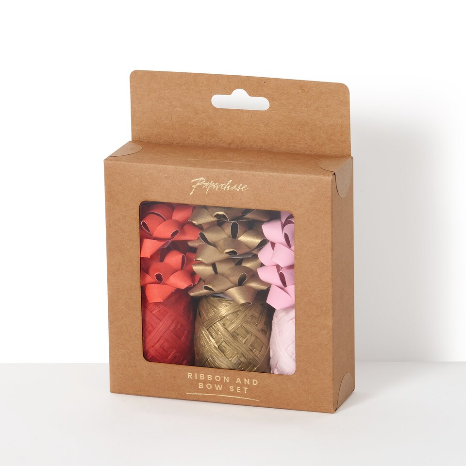 Paperchase Christmas Bow and Raffia Pack - Tesco Groceries