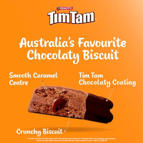Tim Tam Chewy Caramel Chocolatey Biscuit Bars 9 Pieces 175g - Tesco ...