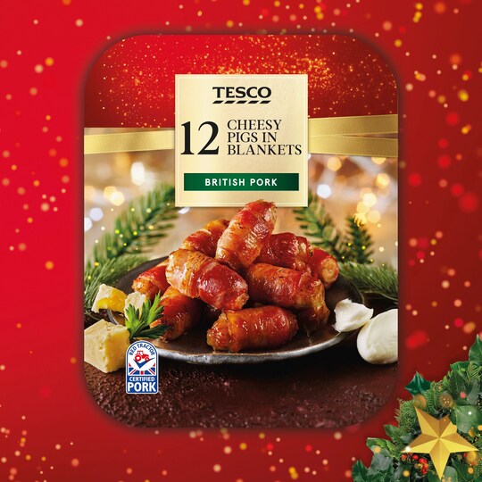 Tesco 12 Cheesy Pigs In Blankets 222G - Tesco Groceries
