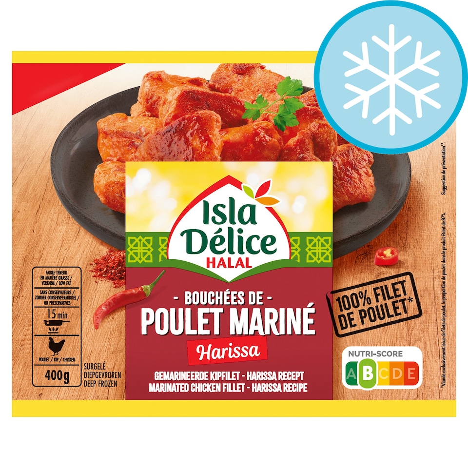 Isla Delice Halal Harissa Marinated Chicken Fillet 400g - Tesco Groceries