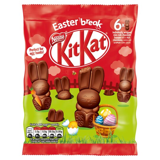 Kit Kat Bunny Milk Chocolate Mini Bunnies 66G - Tesco Groceries