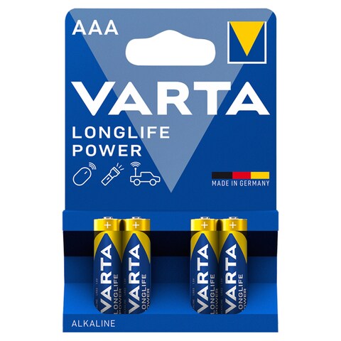 Varta Longlife Power AAA LR03 1,5 V nagy teljesítmény& alkáli elem 4 db ...