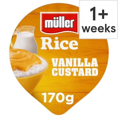 Muller Rice Low Fat Vanilla Custard Pudding 170G - Tesco Groceries