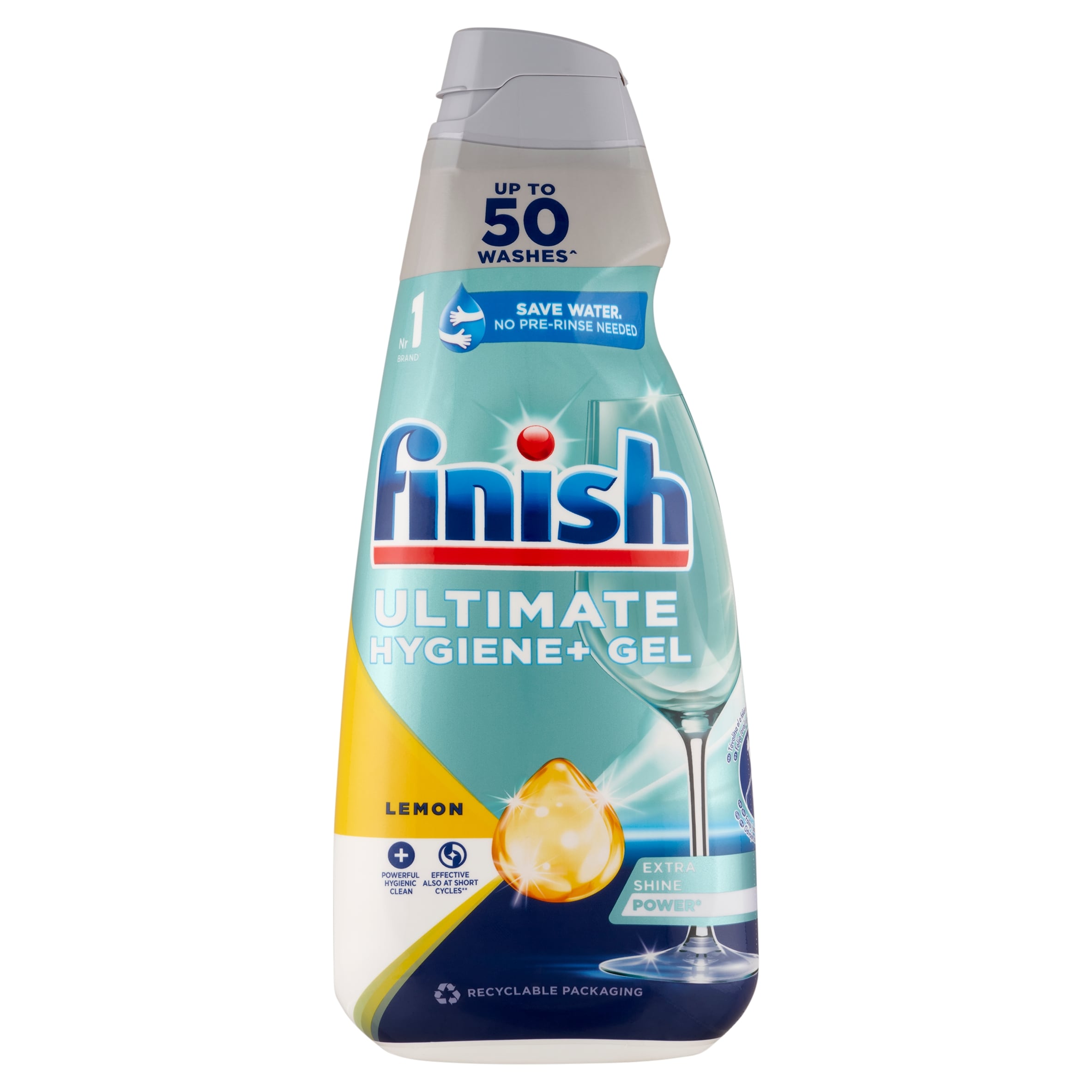 Finish Ultimate Hygiene+ Gel Citrom gépi mosogató gél 50 mosás 1000 ml ...