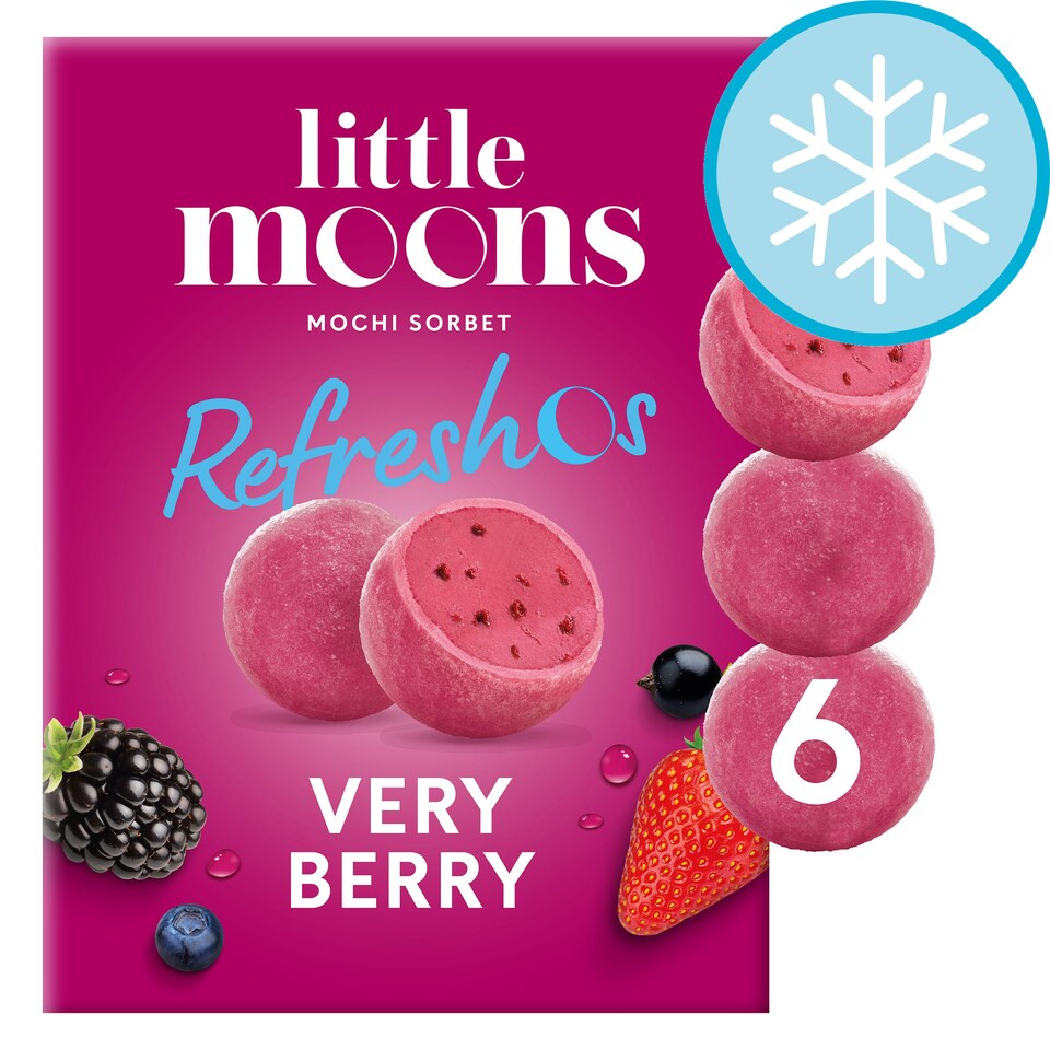 Little Moons Refreshos Very Berry Mochi Sorbet 6x32g - Tesco Groceries