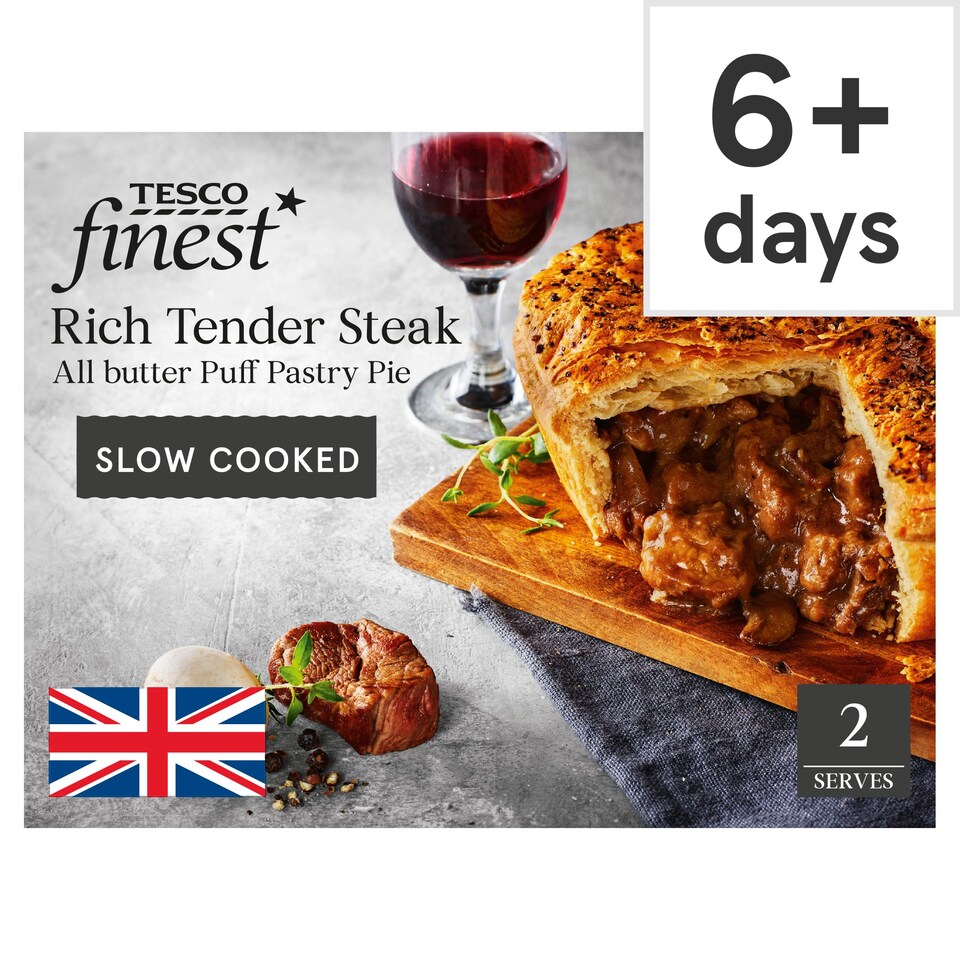 Tesco Finest Steak Pie 500g - Tesco Groceries