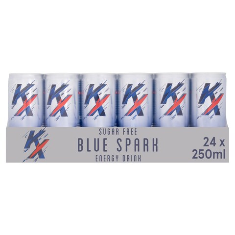 KX Sugar Free Energy Drink - Blue Spark 24x250ml - Tesco Groceries