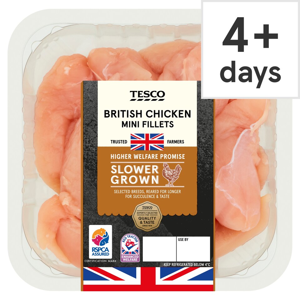 Tesco Slower Grown Chicken Mini Fillets 400g - Tesco Groceries
