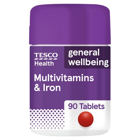 Tesco Multivitamins Plus Iron X 90 - Tesco Groceries