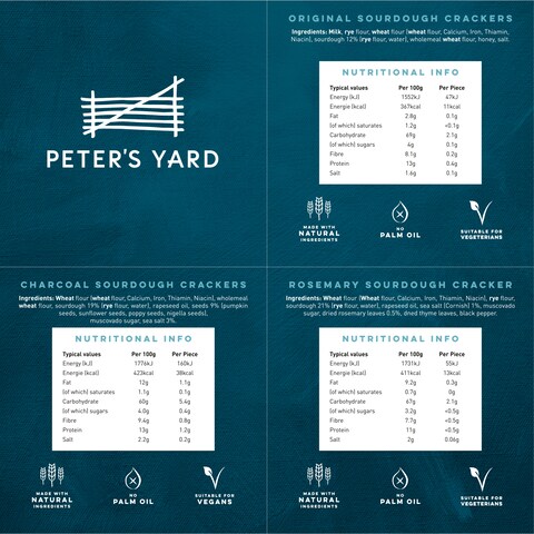 Peter's Yard Sourdough Cracker Selection Box 270g - Tesco Groceries