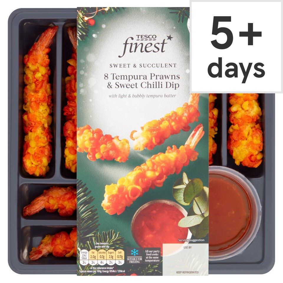 Tesco Finest Bubble Tempura Prawns & Dip 190G - Tesco Groceries