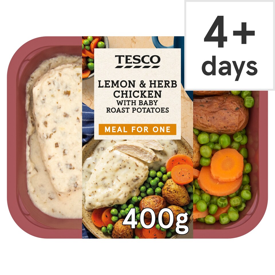 Tesco Lemon and Herb Chicken With Baby Roast Potatoes 400g - Tesco ...