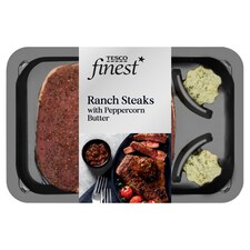 Tesco Finest Ranch Steaks Peppercorn Butter 303G - Tesco Groceries