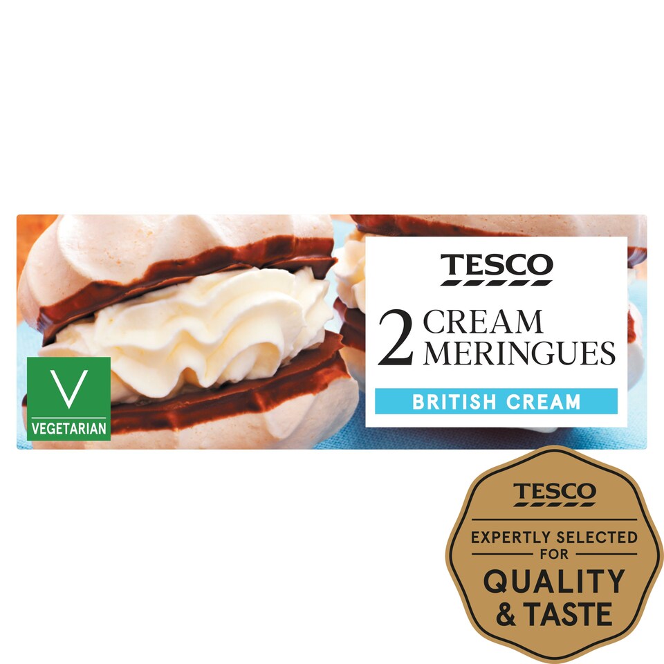 Tesco Fresh Cream Meringues 2 Pack - Tesco Groceries