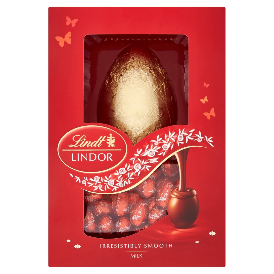 Lindt Lindor Egg and Mini Eggs Milk Chocolate 215g - Tesco Groceries