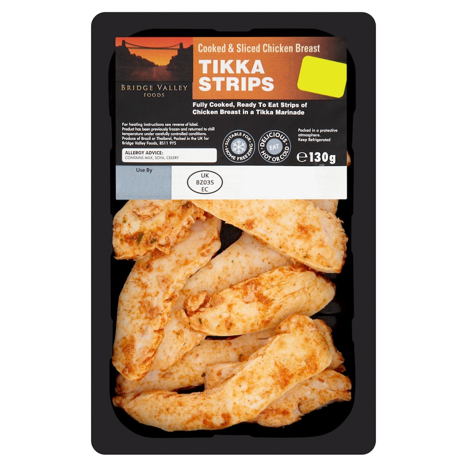 Bridge Valley Tikka Chicken Strips 130G - Tesco Groceries