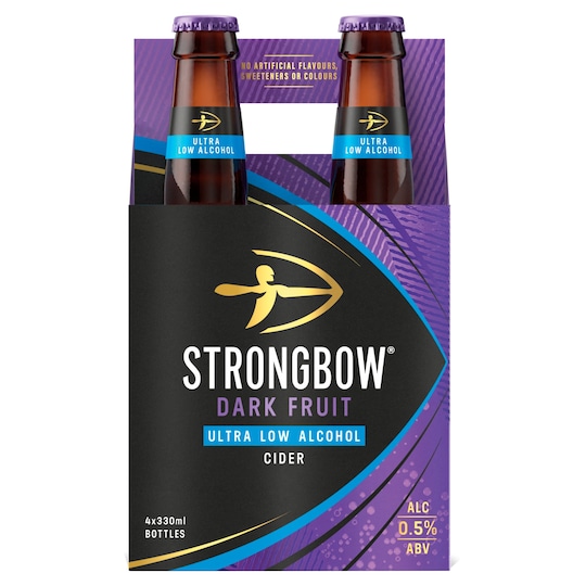Strongbow Dark Fruit Cider Low Alcohol 4X330ml - Tesco Groceries
